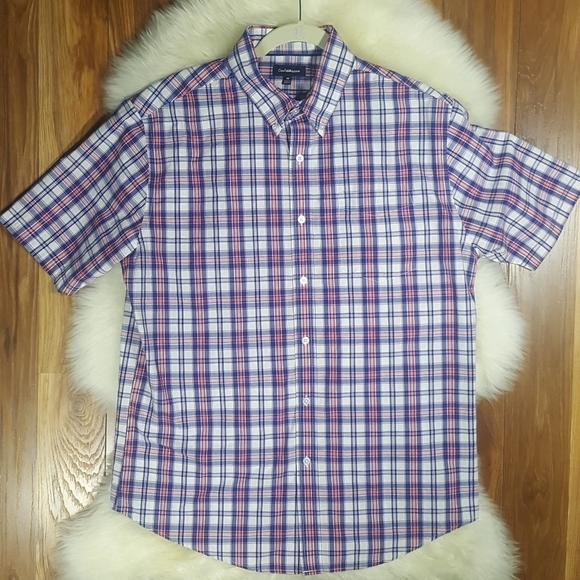 croft & barrow | Shirts | Croft Barrow Short Sleeve Plaid Button Down ...